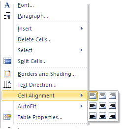 Word Table Basics (Ribbon)